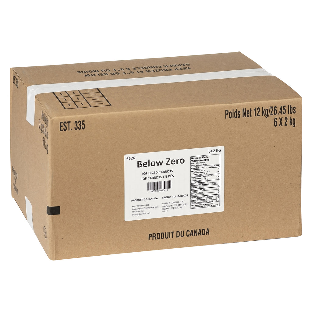 BELOW ZERO Diced carrots – Mantab