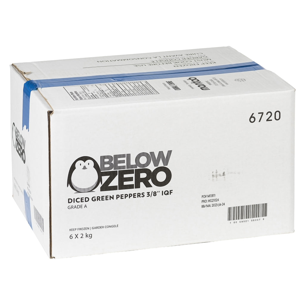 BELOW ZERO Diced green peppers – Mantab